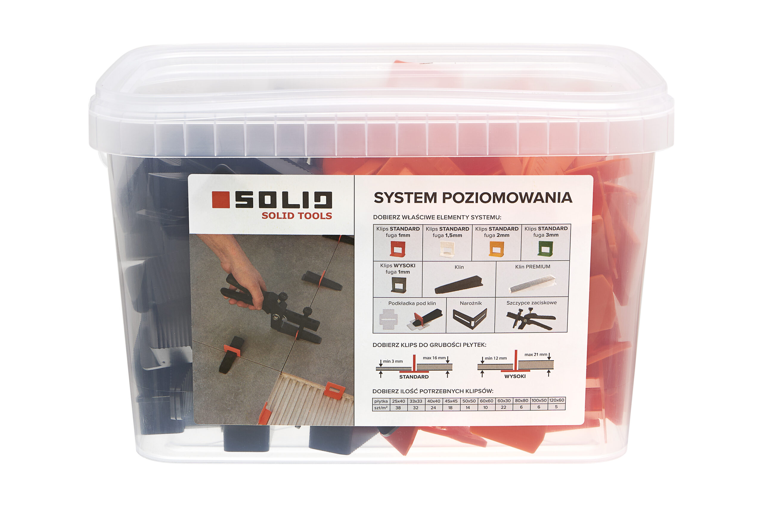 SOLID - leveling klipss 1mm 100szt. + wedge 50szt. /6357 / - ANT BM ...